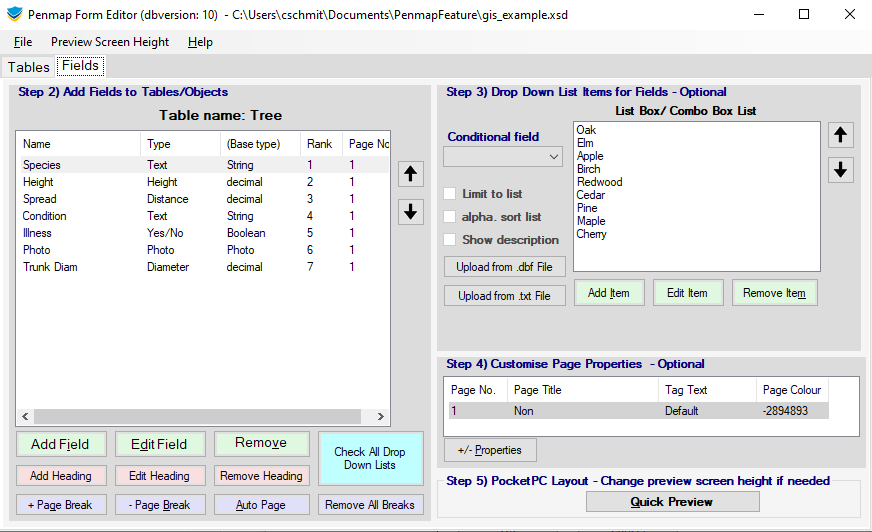 To modify the template schema